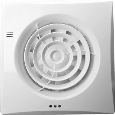 BLAUBERG CALM White Bathroom Extractor Fan. Humidity Sensor and Run on ...