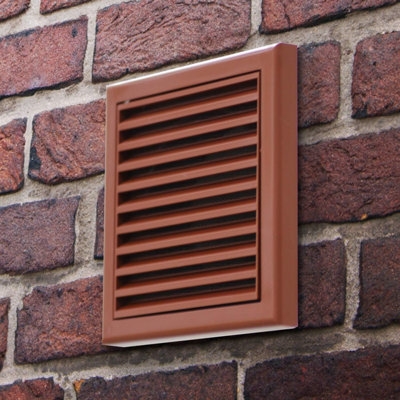 Blauberg Plastic Fixed Blade Louvred Louvred Grille - 100mm Terracotta