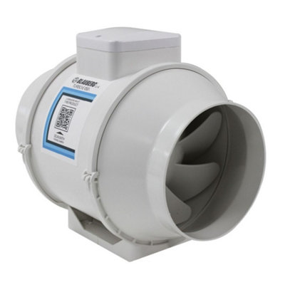 Blauberg TURBO-E-150-T Turbo-E In-line Mixed Flow Extractor Fan 150mm ...