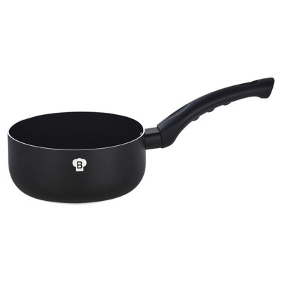 BLAUMANN 5Pc Set Matt Black Colour Cookware Induction Pot Pan Saucepan ...