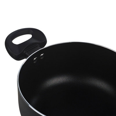 BLAUMANN 5Pc Set Matt Black Colour Cookware Induction Pot Pan Saucepan ...