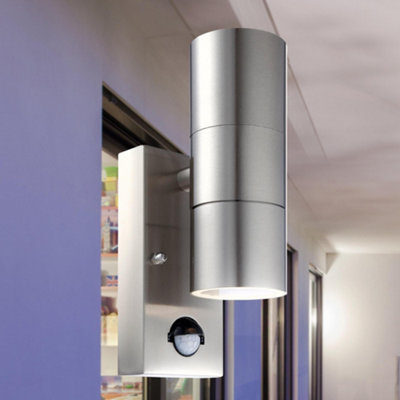 Blaze - Stainless Steel Outdoor Up Down Motion Sensor Wall Light