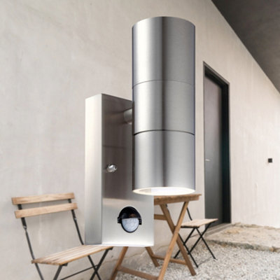 Blaze - Stainless Steel Outdoor Up Down Motion Sensor Wall Light