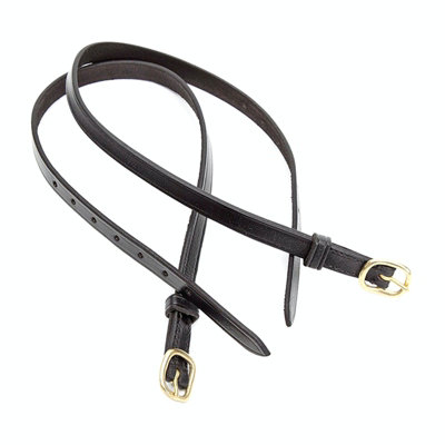 Blenheim Leather Spur Straps (Pack of 2) Black (48cm)