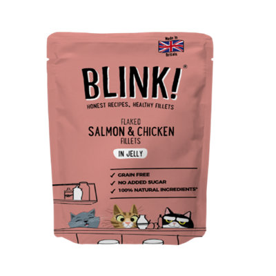 Blink Fish Fillets & Roasted Chicken Cat Food Pouch 85g x 12 | DIY at B&Q