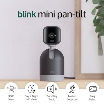 Blink Mini Pan-Tilt Camera Rotating indoor plug-in pet security two-way ...