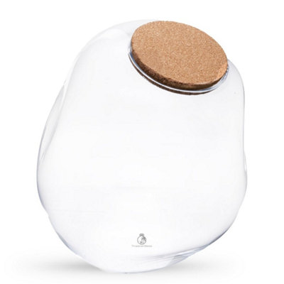 Blob Sphere Glass Terrarium Jar with Cork Lid, Large Terrarium Glass, H ...