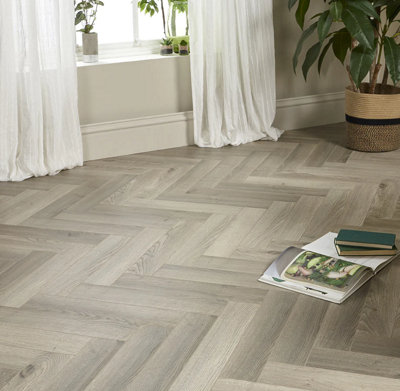 Block Herringbone 12mm Laminate Flooring Aalborg (Box 1.607m2) Free ...