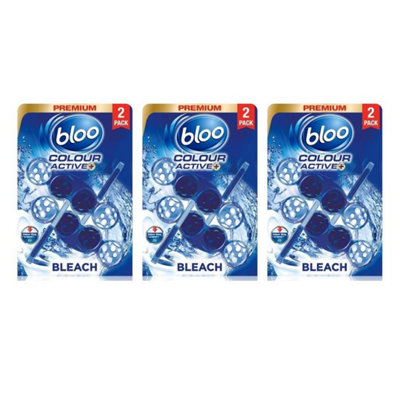 Bloo colour active Toilet Rim Block Bleach Capsule 2x 50g - Pack of 3