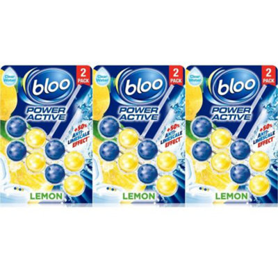 Bloo Power Active Toilet Rim Block Lemon 100g x 3 | DIY at B&Q