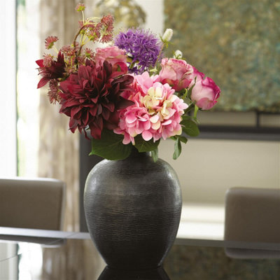 Bloom Artificial Alexis Flower Bouquet - Faux Fake Silk Flower Indoor ...