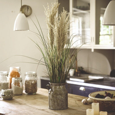 Bloom Artificial Prairie Grass in Black Nursery Pot - Faux Fake ...