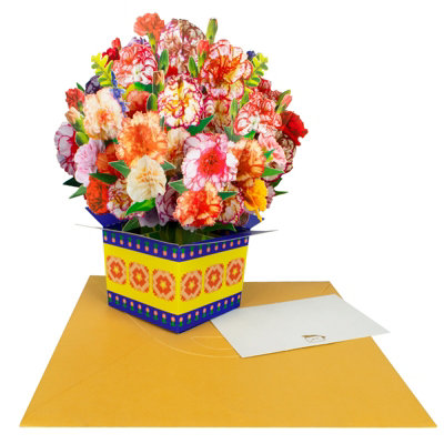 BLOOM BOX CARNATION FIESTA 3D POP-UP GREETING CARD