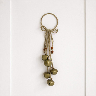 Bloom Gold Bell Cluster Wreath - Home Festive Christmas Hanging Door or ...