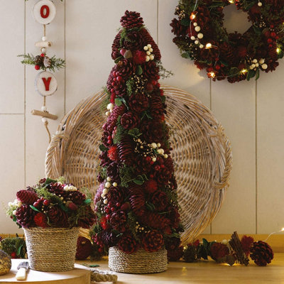 Bloom Victorian Christmas Pyramid Tree - Red & Green Traditional ...