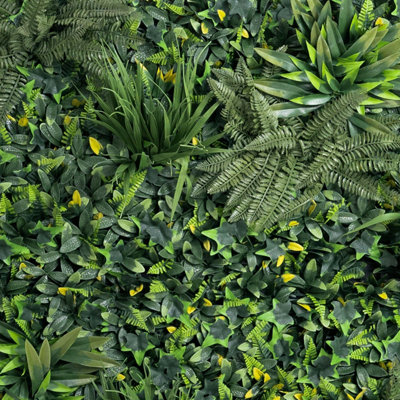 Blooming Artificial - 100cm Fake Forest Greens Living Wall - Indoor ...