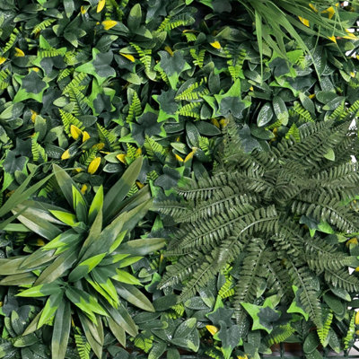 Blooming Artificial - 100cm Fake Forest Greens Living Wall - Indoor ...