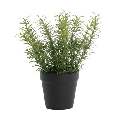 Blooming Artificial - 22cm Faux Thyme Plant - Indoor Fake Green Herb ...