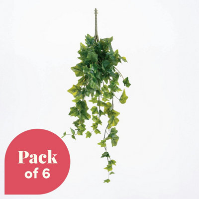 BLOOMING ARTIFICIAL - 70CM / 2.25FT GREEN FAKE IVY FOLIAGE BUSH MULTI-PACK