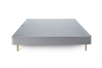 BLOSSOM MODERN SQUARE PANELED FABRIC BED BASE ONLY 4FT SMALL DOUBLE ...