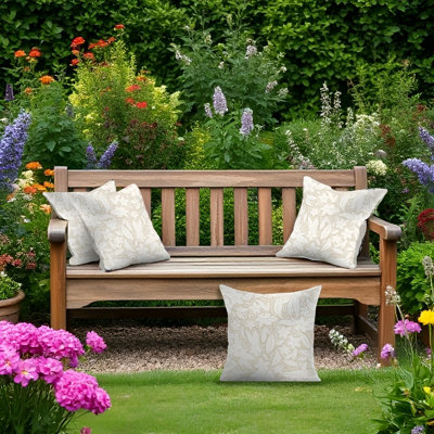Blossom Outdoor Water-repellant Cushion - Cream - Set of 4