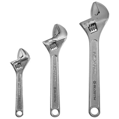 BLOSTM Adjustable Spanner Set 3 Piece | DIY at B&Q