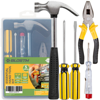 BLOSTM Essential Hand Tool Kit 5 Pieces | DIY at B&Q