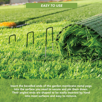 BLOSTM Half Green Artificial Grass Pegs - 40 Pack