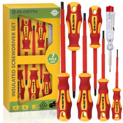 BLOSTM Insulated Screwdriver Set | DIY at B&Q