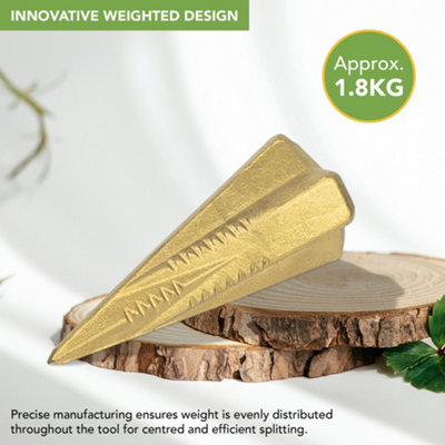 BLOSTM Log Splitter Wedge - 1.8kg Wood Grenade