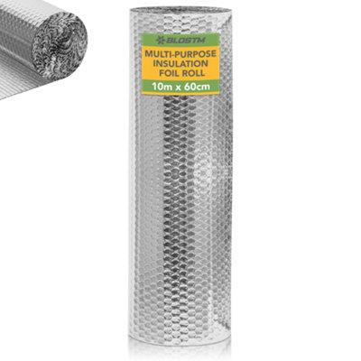 Buy BLOSTM Multi-Purpose Foil Insulation Roll 0.6M X 10M | DIY at B&Q