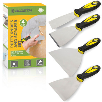 BLOSTM Putty Scraper Set Of 4 Decorating | DIY at B&Q
