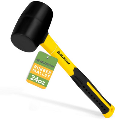 BLOSTM RUBBER MALLET SOLID HAMMER 24 oz