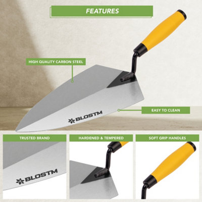 BLOSTM Trowel Set 5 Piece - Bricklaying or Plastering