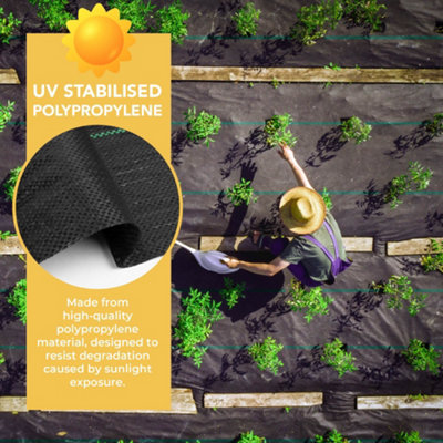 BLOSTM WOVEN WEED CONTROL FABRIC SHEET 1 x 50M