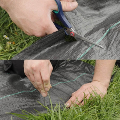 BLOSTM Woven Weed Control Fabric Sheet - 2M X 10M