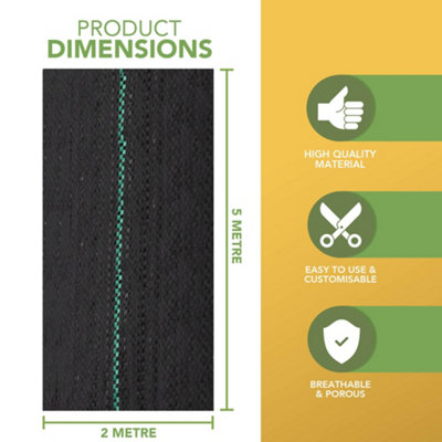 BLOSTM WOVEN WEED CONTROL FABRIC SHEET 2x5M