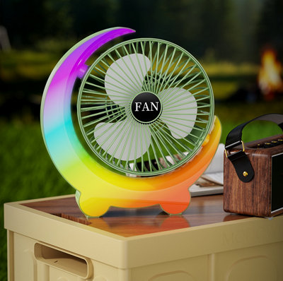 Blue 1200 mAh Portable Small USB Charging Electric Cooling Fan