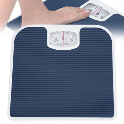 Blue 130kg Bathroom Scales Weighing Scale Body Accurate Mechanical Dial