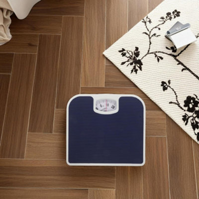 Blue 130kg Bathroom Scales Weighing Scale Body Accurate Mechanical Dial