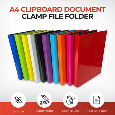Blue A4 Clipboard Document Clamp File Folder