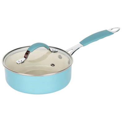 Blue and White Induction 14 Pcs Kitchen Non Stick Cookware Set Frying ...