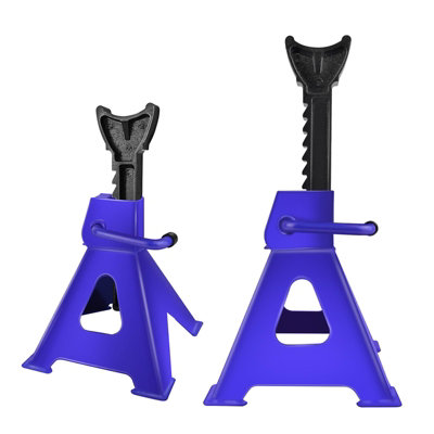 Blue Axle Jack Stand, 3 Ton Car Support Holding Stands, Pack of 2