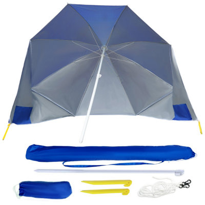 Blue Beach Carp Sea Fishing Umbrella Brolly Shelter Bivvy Sun Shade ...
