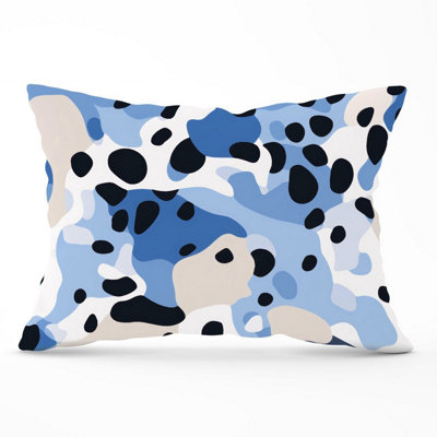 Blue Camouflage Pattern Cushions 33cm x 48cm