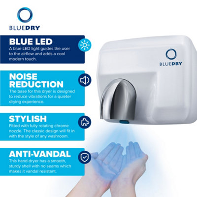 BLUE DRY BLUE STORM HAND DRYER WITH NOZZLE