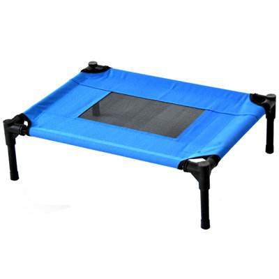 Blue Elevated Mesh Pet Bed Small