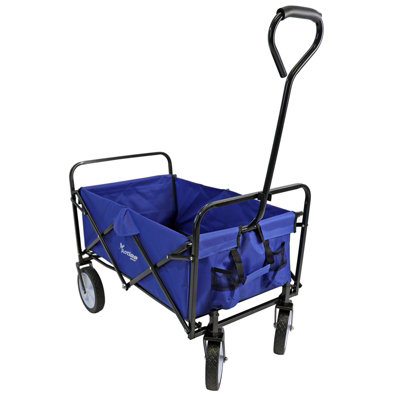 Blue Festival Wagon Garden Cart Trolley Folding Multi-Purpose Big ...