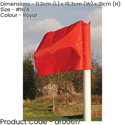 BLUE Football Corner Flag - For 50mm / 2 Inch Posts Only All Weather ...