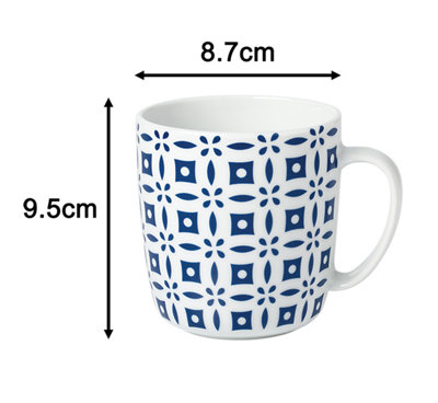 Blue Geometry 16-Piece Dinnerware Set